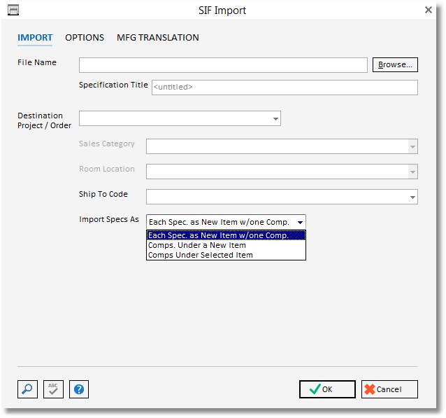 Importing a SIF File